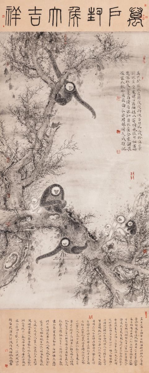 万户封侯大吉祥 孔文成 书画艺术家大数据艺盘